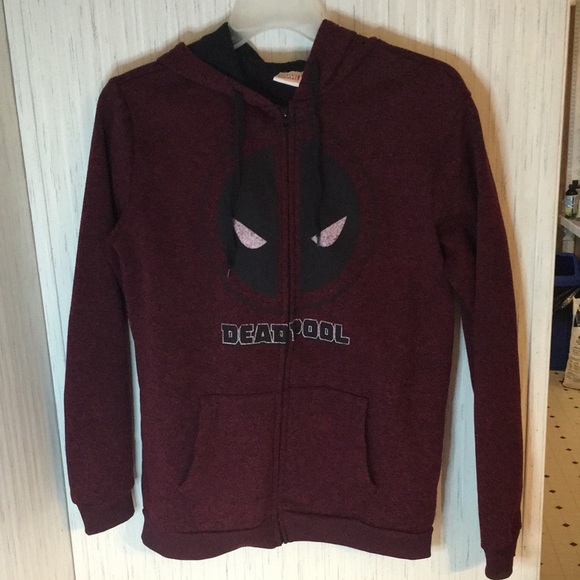 Marvel | Jackets & Coats | Marvel Deadpool Hodded Jacket Mens Large ...